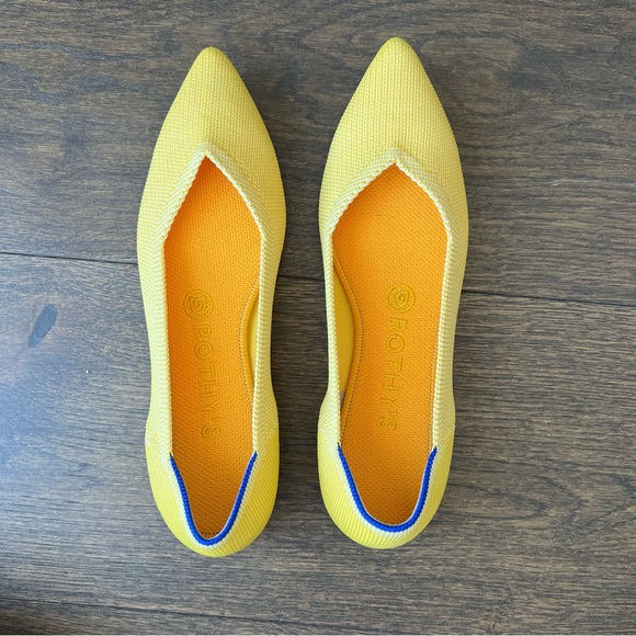 Rothy's | Shoes | Rothys Sunshine Yellow Pointed Flats | Poshmark